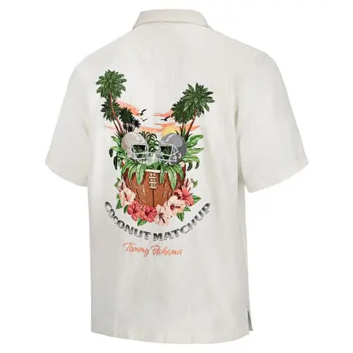 Tommy Bahama New York Giants Coconut Matchup Camp Throwback Button-up Shirt