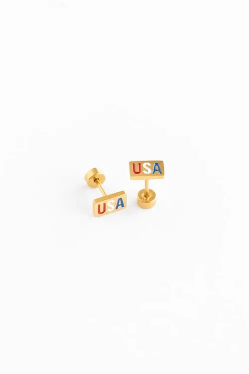 PIP POP Usa Stud Earrings