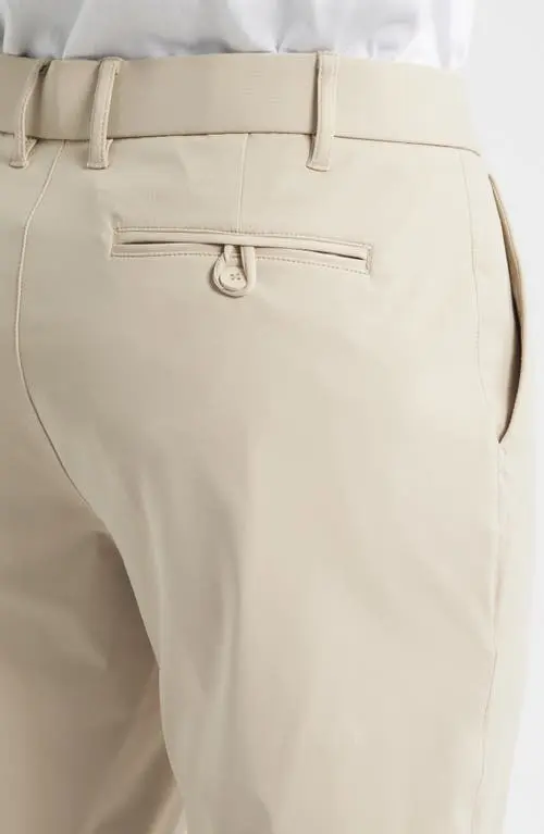Scott Barber Sono Flat Front Stretch Chinos - Khaki