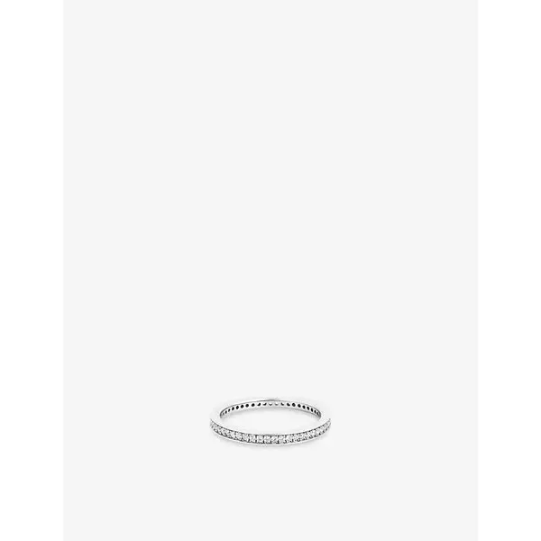 ASTRID & MIYU Stacked Rhodium-plated Ring - Rhodiumplatedsilver