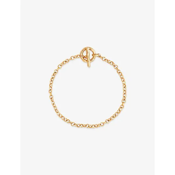 ASTRID & MIYU Rolo T-bar Yellow Gold-plated Chain Bracelet - 18ctgoldplatedbrass