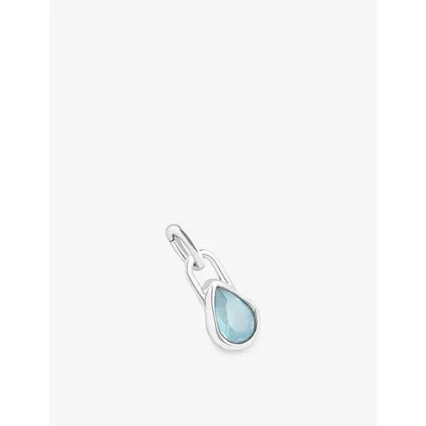 ASTRID & MIYU March Aquamarine Charm - Rhodiumplatedsilver