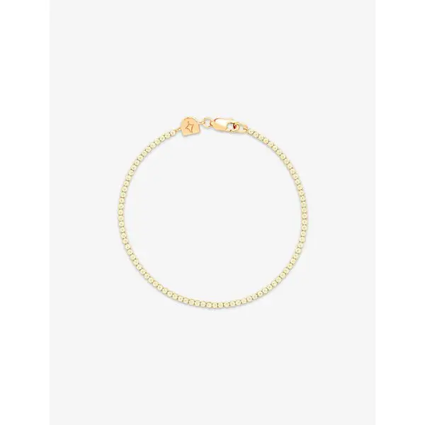 ASTRID & MIYU Tennis Chain 18ct Yellow Gold-plated Cubic Zirconia Bracelet - 18ctgoldplatedsilver