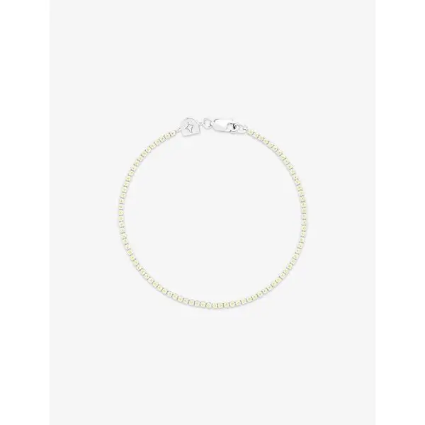 ASTRID & MIYU Tennis Chain Rhodium-plated Bracelet - Rhodiumplatedsilver