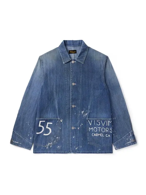Visvim Paint-splattered Denim Chore Coat