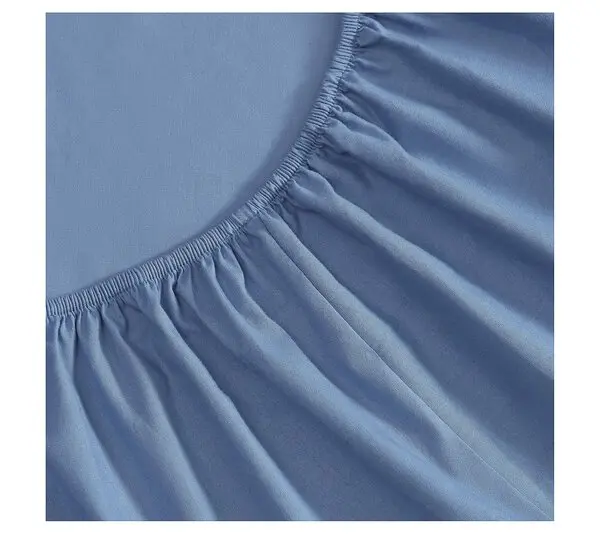 Eddie Bauer Blue Cotton Percale Twin Sheet Set