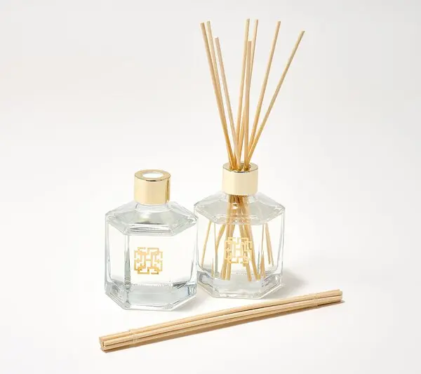 HOMEWORX BY SLATKIN + CO. S/2 Cyprus & Fir Reed Diffusers