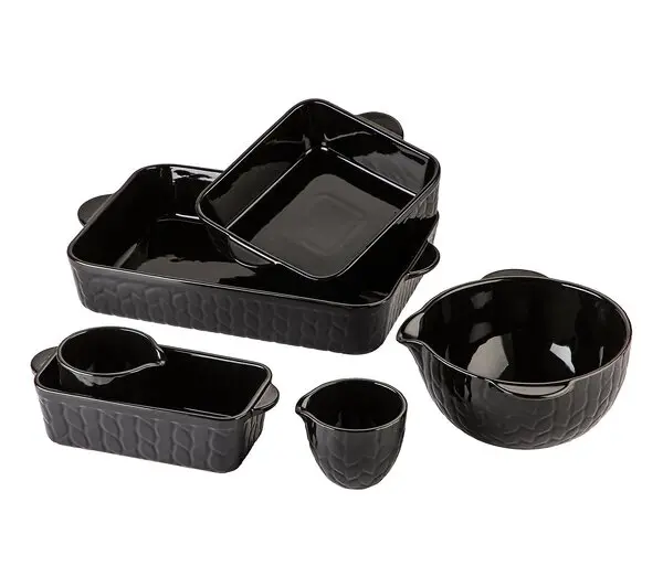 TEMP-TATIONS As Is Carved Willow 6-pc Bakeware Set - One-color