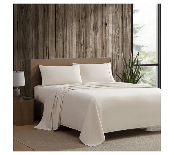 Eddie Bauer Oyster Grey Cotton Percale Full She Et Set - One-color