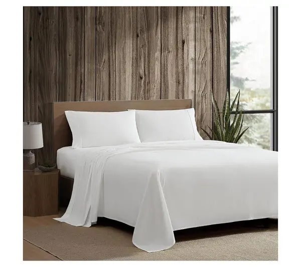 Eddie Bauer Off White Cotton Percale King Sheet Set - One-color
