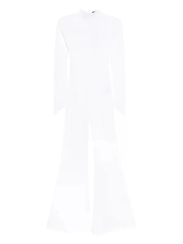 XENIA MAGERA Long Sleeve Jersey Jumpsuit - White
