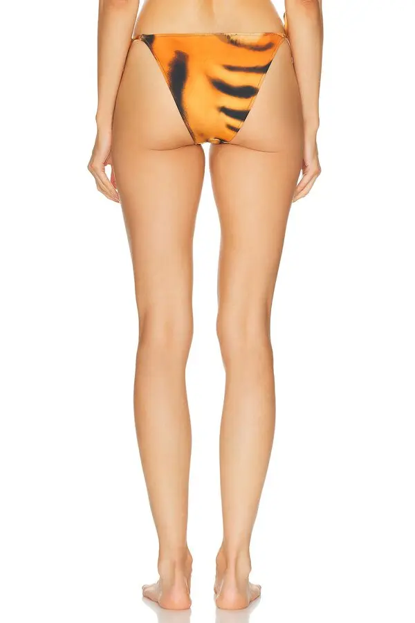 SKIMS X Cavalli Dipped Tie Bikini Bottom - Tiger Face Print