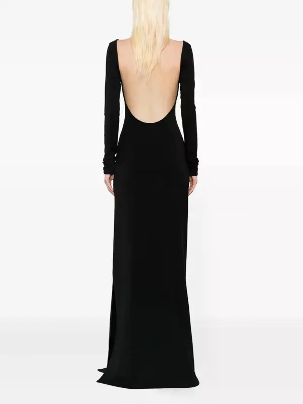 XENIA MAGERA Open Back Maxi Dress