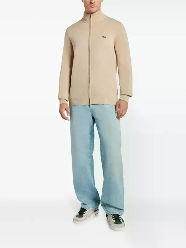 Lacoste Logo-patch Zip-up Cardigan