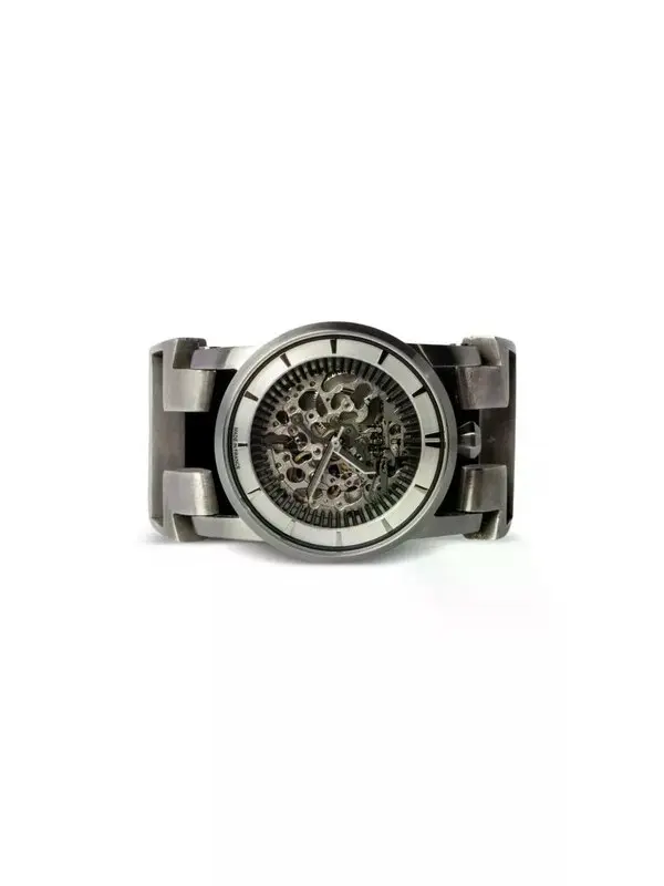 PARTS OF FOUR Skeleton Studded 40mm Watch - Silver