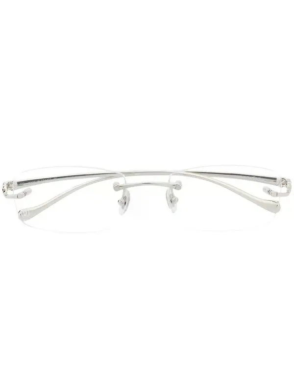 Cartier Rimless Rectangular-frame Glasses - Silver