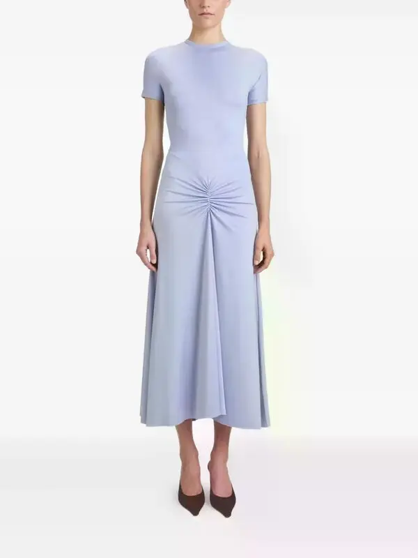 Victoria Beckham Gathered Waist Midi Dress