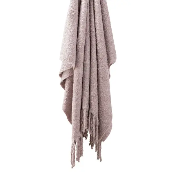 MATOUK Poncho Suri Alpaca Boucle Throw - Deep Lilac