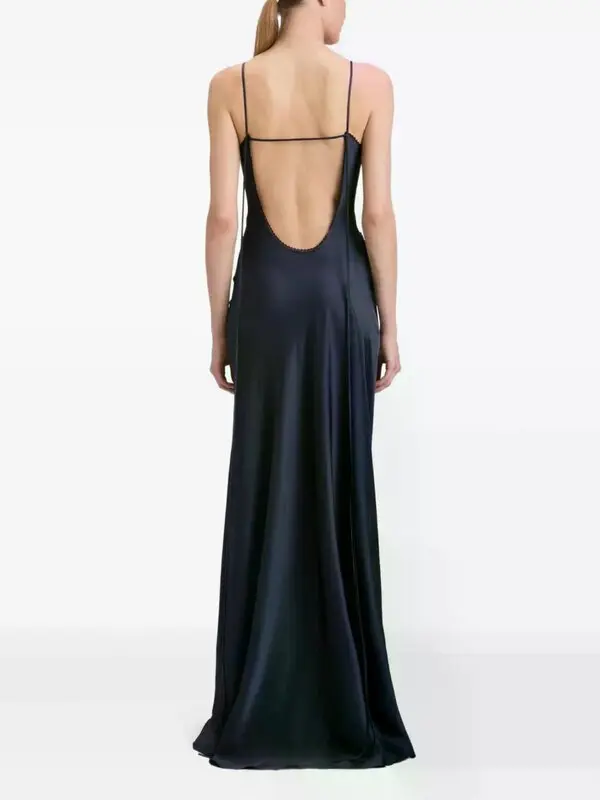slim fit dress slacks Floor-Length Cami Dress In Ivory – Victoria Beckham UK main image 0