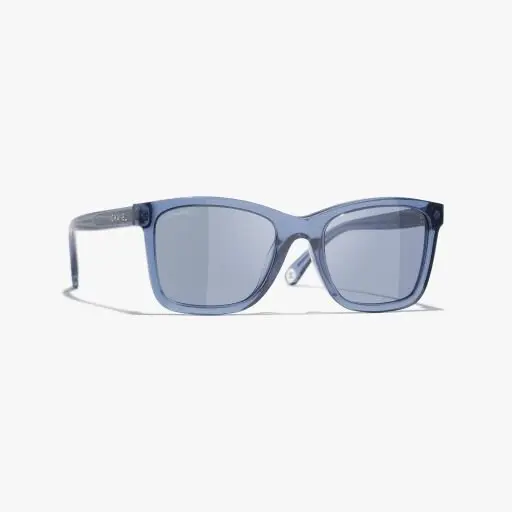 Chanel Rectangle Sunglasses - Blue