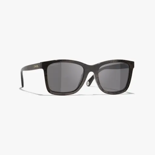 Chanel Rectangle Sunglasses - Dark Brown