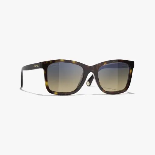 Chanel Rectangle Sunglasses - Dark Havana