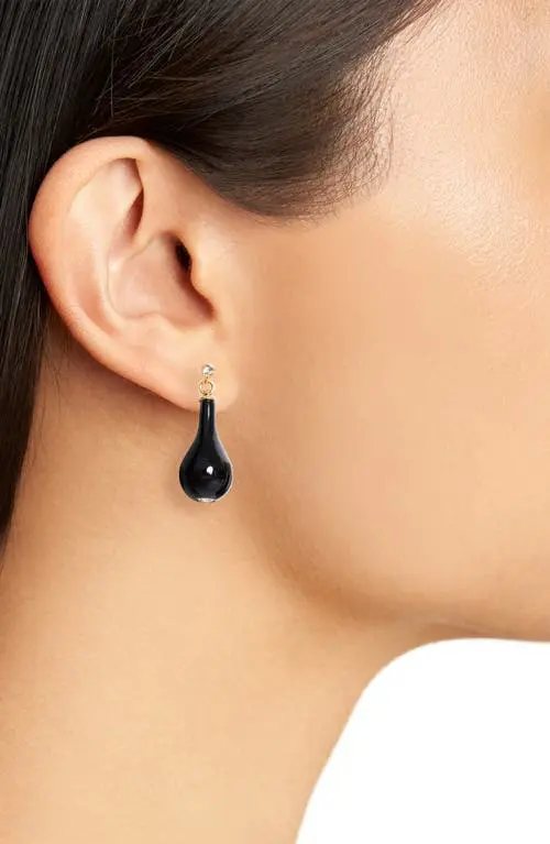 TOTEME Onyx Drop Earrings - Black/gold