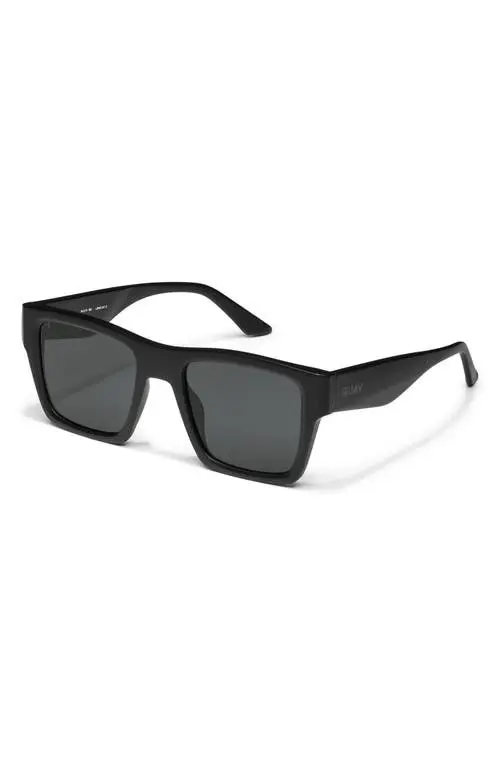 Quay Fast Lane Square Sunglasses - Matte Black/smoke Polarized