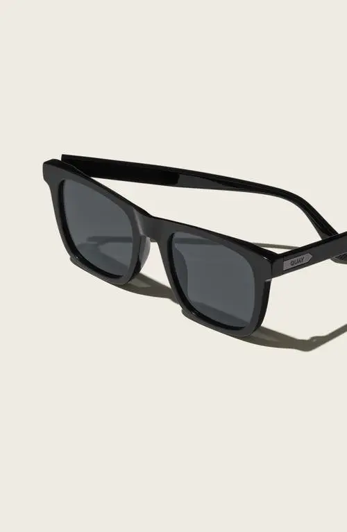Quay Fast Lane Square Sunglasses - Matte Black/smoke Polarized