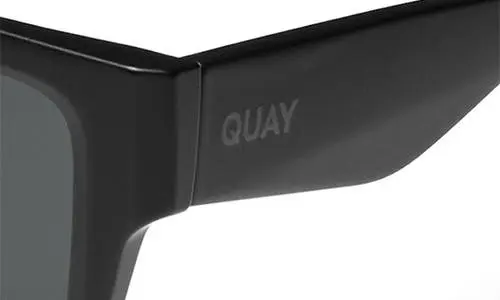 Quay Fast Lane Square Sunglasses - Matte Black/smoke Polarized