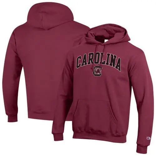 Champion South Carolina Gamecocks Arch Over Logo Pullover Hoodie - Garnet
