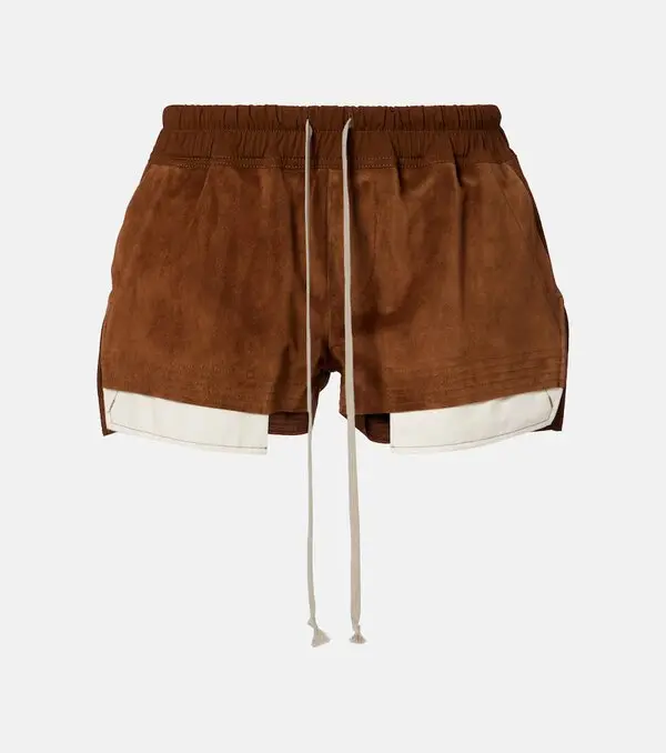 Rick Owens Suede Leather Shorts