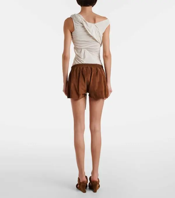 Rick Owens Suede Leather Shorts