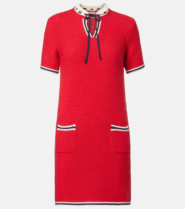 Valentino Garavani Cotton And Wool Minidress