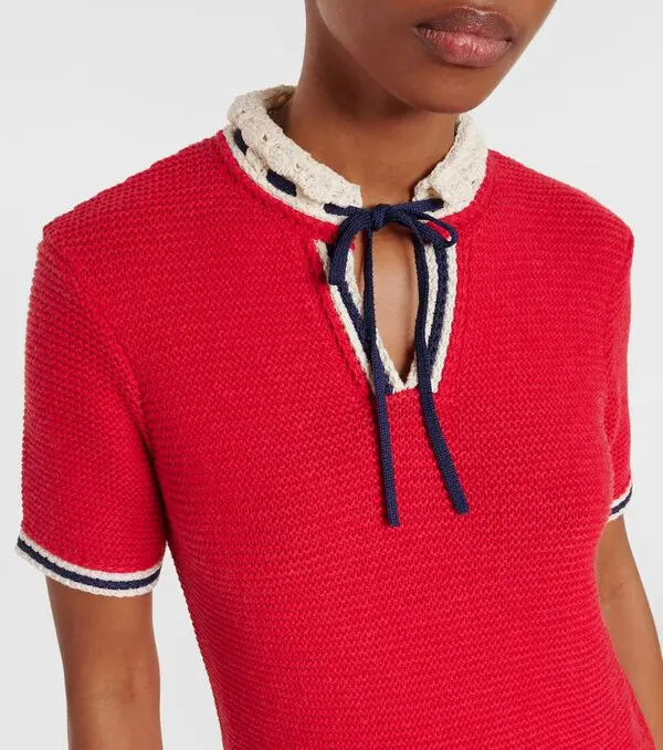 Valentino Garavani Cotton And Wool Minidress