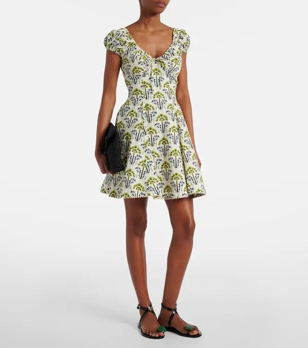 Agua Bendita Mati Moriche Cotton Poplin Minidress
