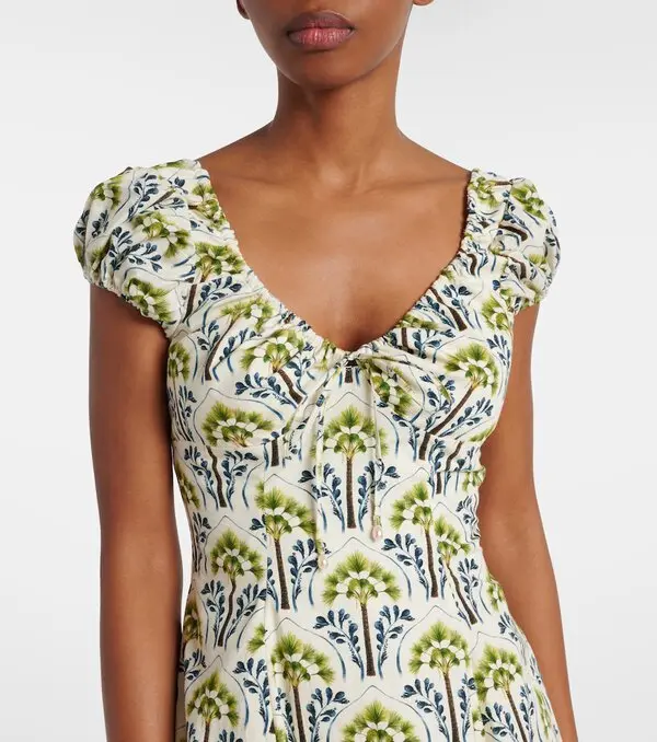 Agua Bendita Mati Moriche Cotton Poplin Minidress