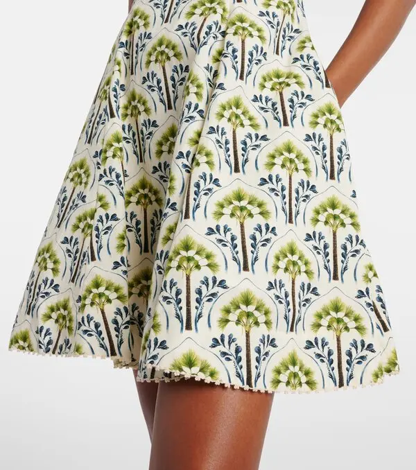 Agua Bendita Mati Moriche Cotton Poplin Minidress