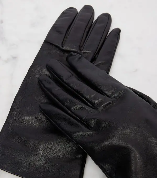 Saint Laurent Cassandre Leather Gloves