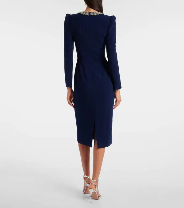 Jenny Packham Cora Embellished Midi Dress - Blue