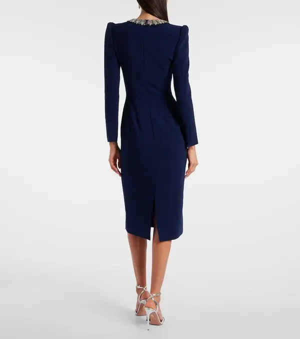 Jenny Packham Cora Embellished Midi Dress - Blue