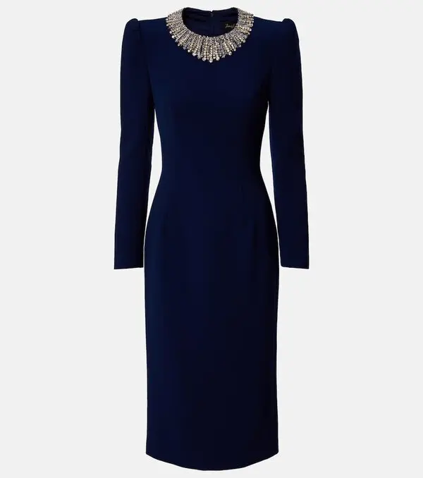 Jenny Packham Cora Embellished Midi Dress - Blue