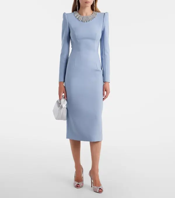 Jenny Packham Cora Embellished Midi Dress - Blue