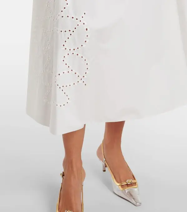 Elie Saab Cotton Midi Skirt