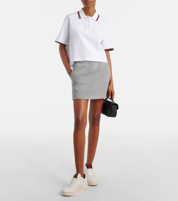 Gucci Logo Jersey Miniskirt