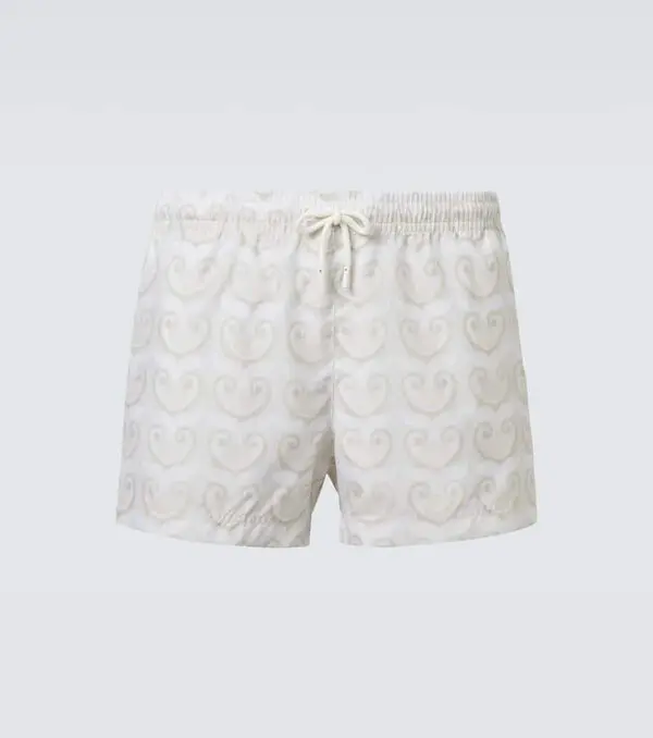 Commas Printed Swim Trunks - White