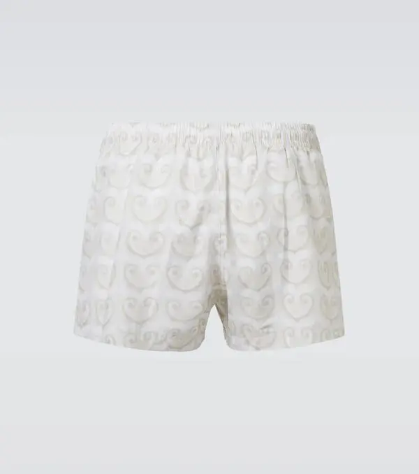 Commas Printed Swim Trunks - White