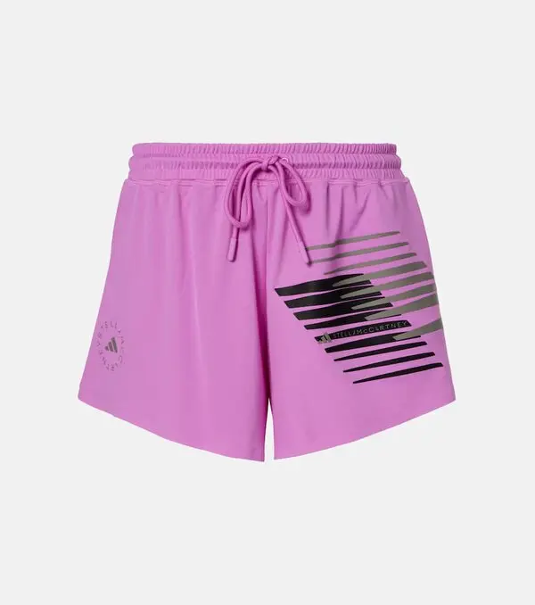 Adidas By Stella McCartney High-rise Drawstring Shorts