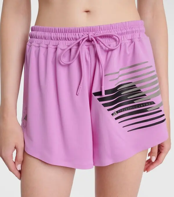 Adidas By Stella McCartney High-rise Drawstring Shorts