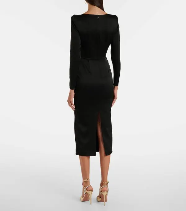 Alex Perry Asymmetric Draped Midi Dress